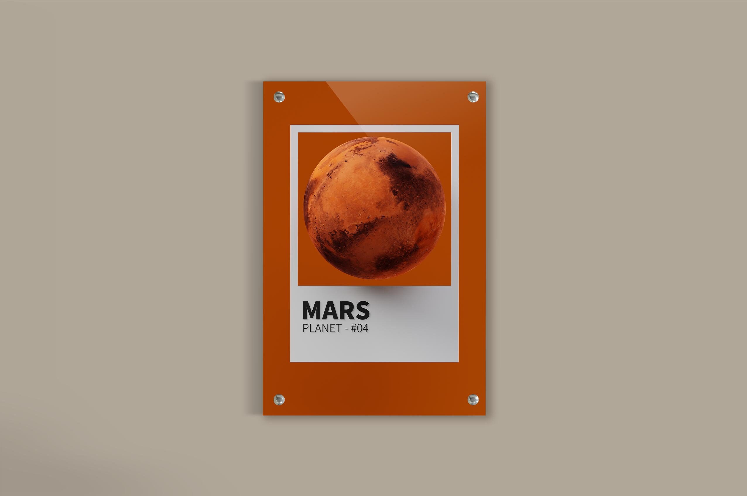 Color Palette Print, Mars Paint Sample Board Wall Art, Glass Cosmic ...