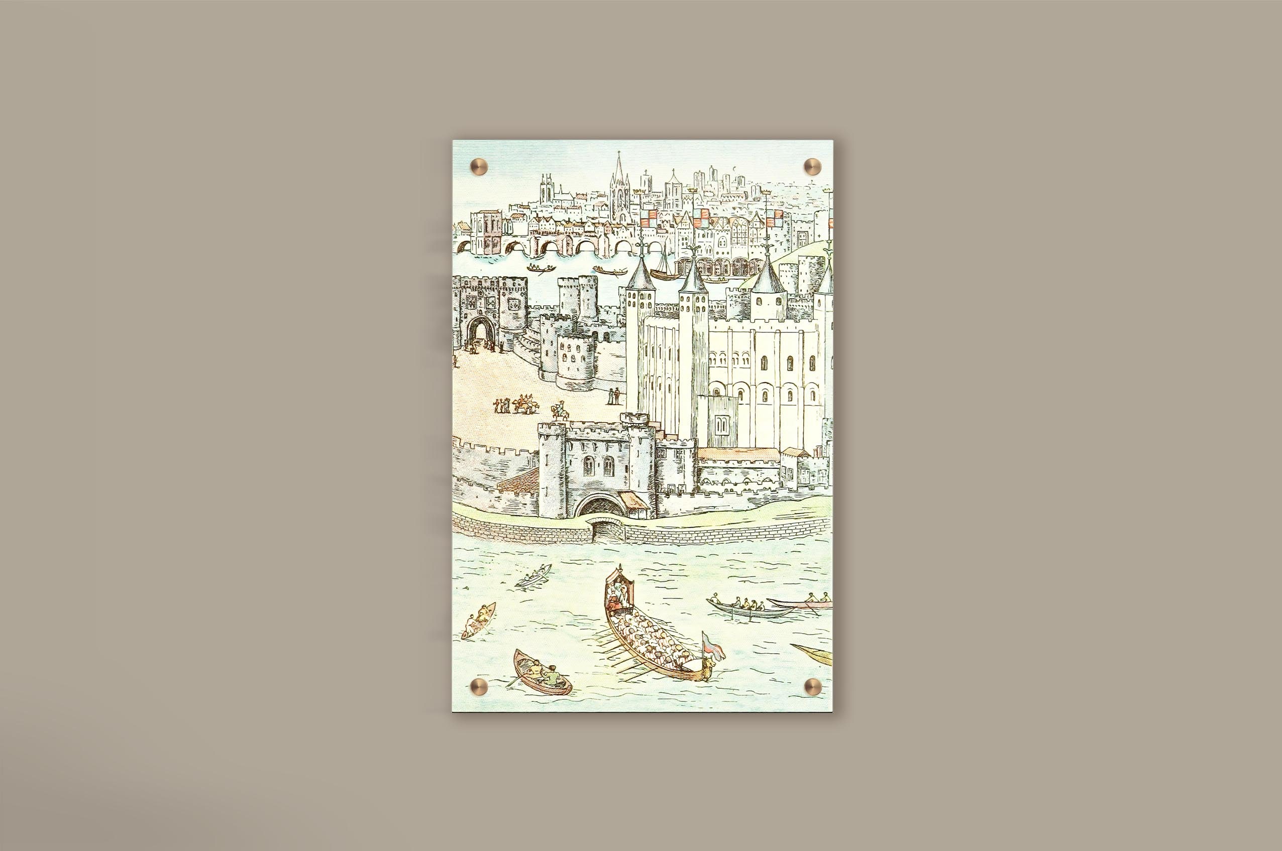 Medieval Town Painting Historical Wall Art Middle Ages - Etsy