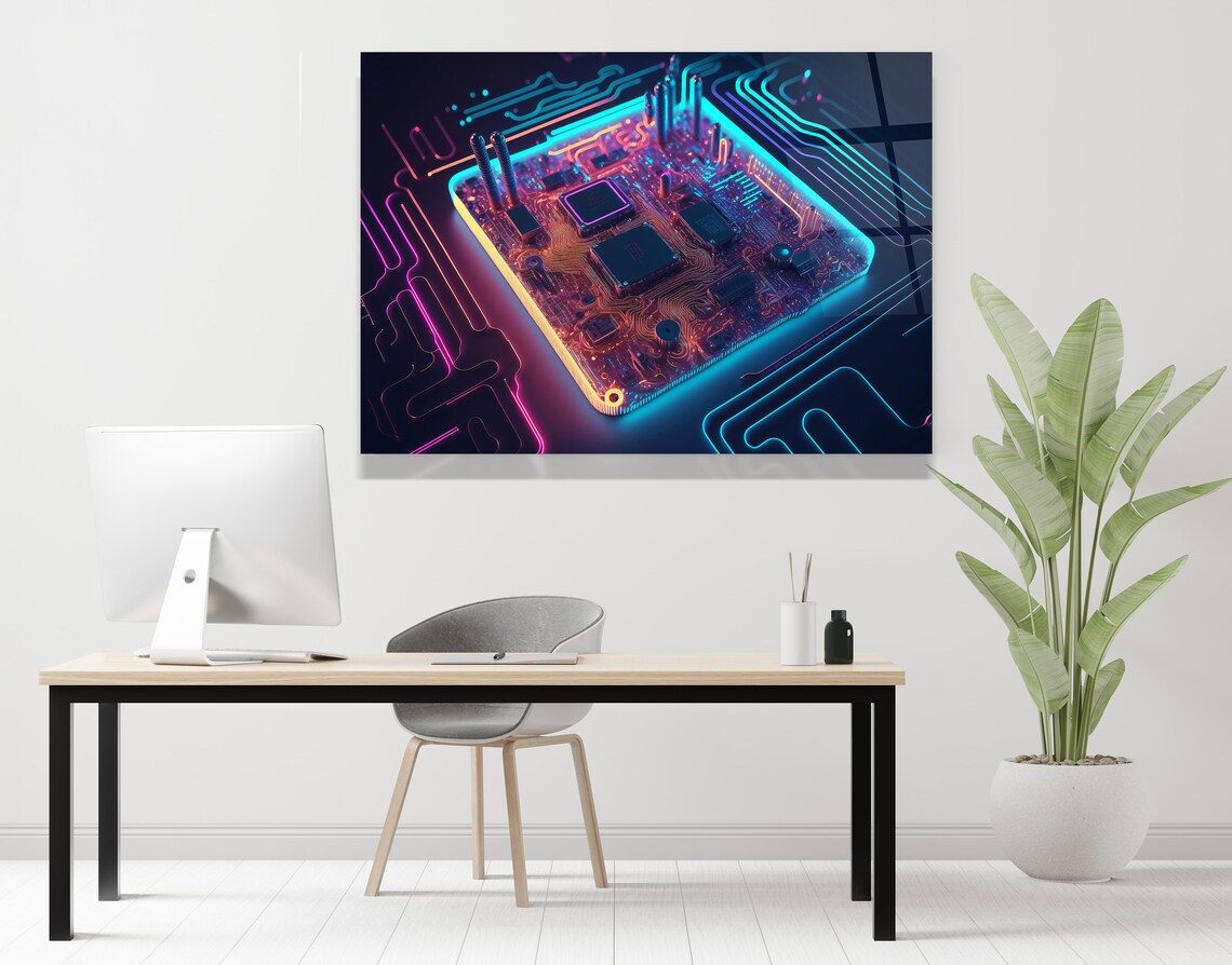 Circuit Board Wall Art, Information Technology Decor, Hardware Engineer ...