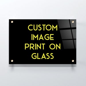Custom Image Print, Personalized Wall Art, Tempered Glass Logo, Custom ...