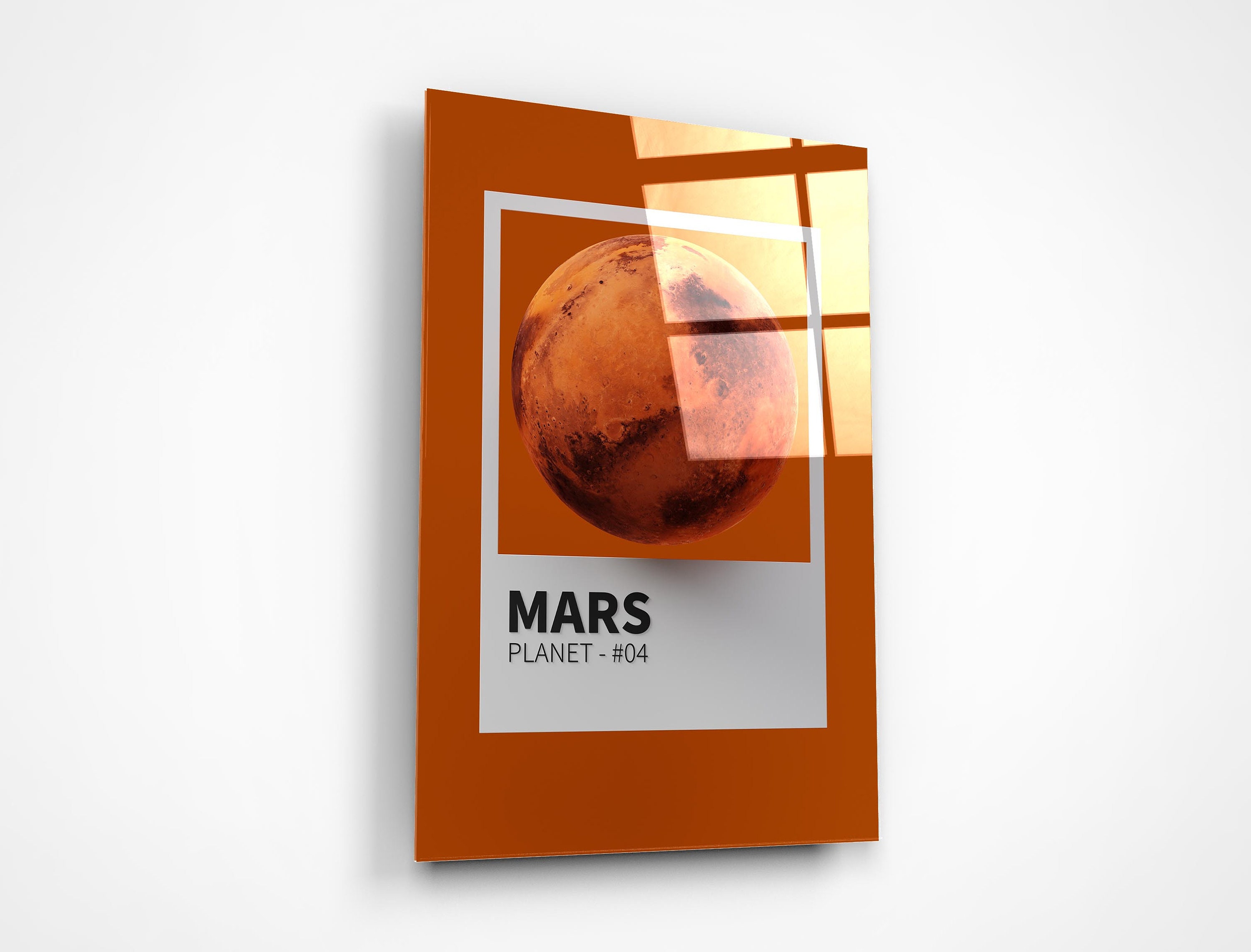 Color Palette Print, Mars Paint Sample Board Wall Art, Glass Cosmic ...