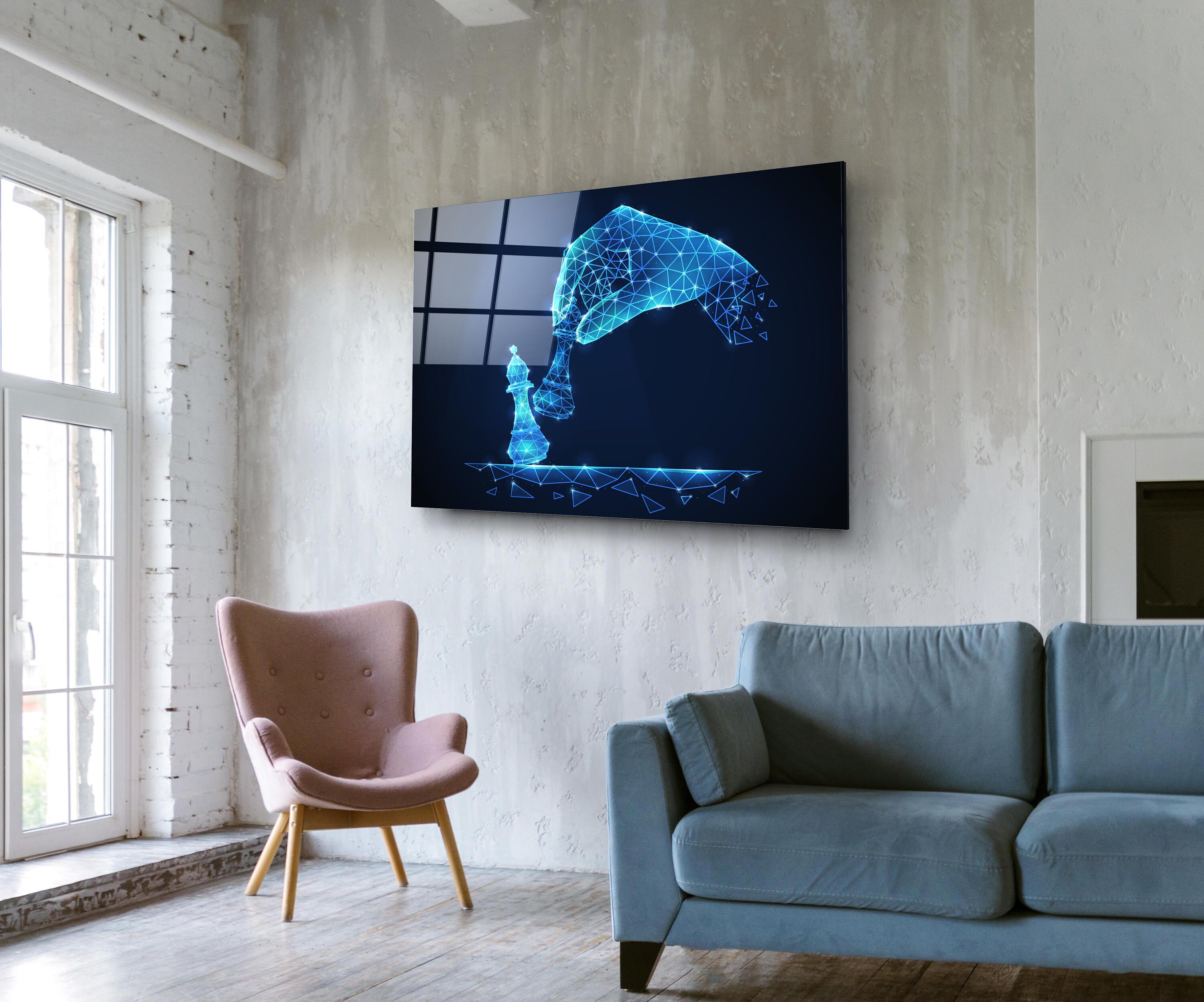 AI Technology Art, Robotics Wall Art, IT Tech Gift, Chess Player Gift ...