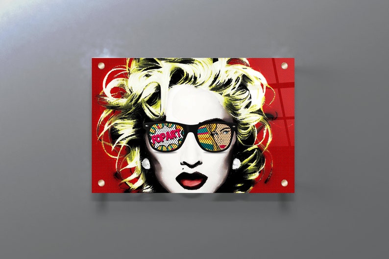 Pop Art Blonde Wall Art, Retro Teens Room Decor, Comics Style Art, Girl ...
