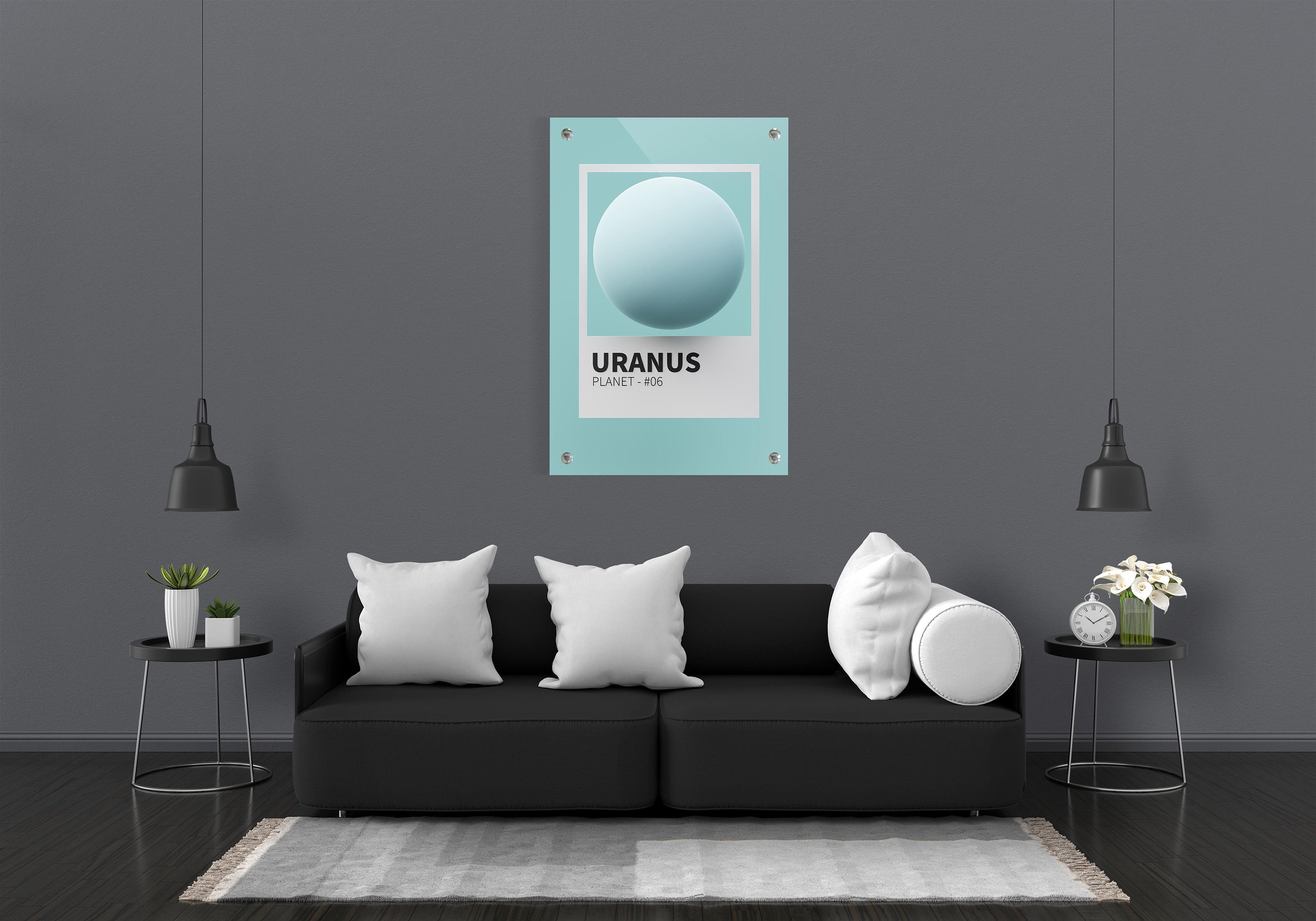 Uranus Color Palette Print Pastel Paint Sample Board Wall - Etsy