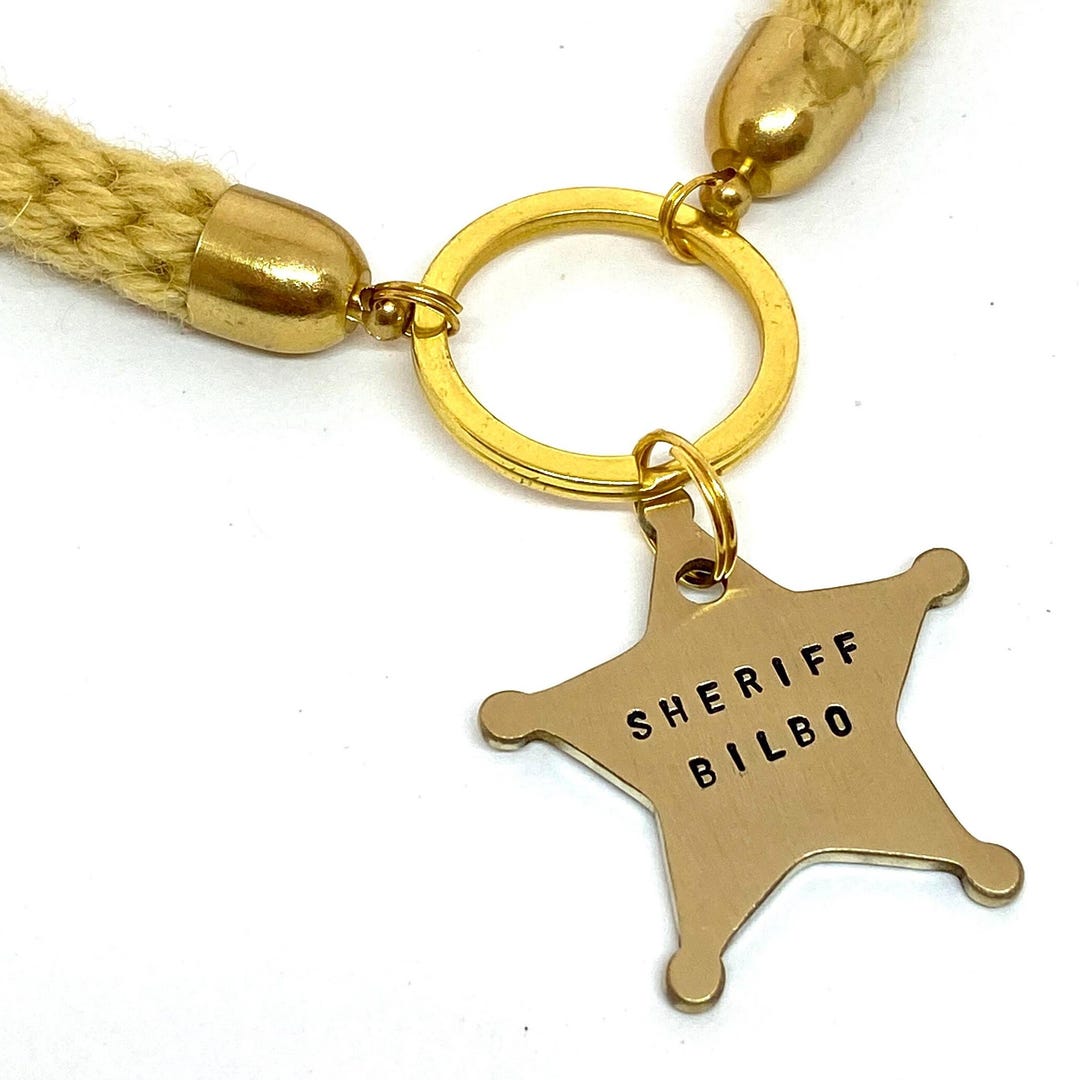 Dog Tag, Pet ID Tag, Dog Name Tag, Dog ID Tag Keyring, Brass ...
