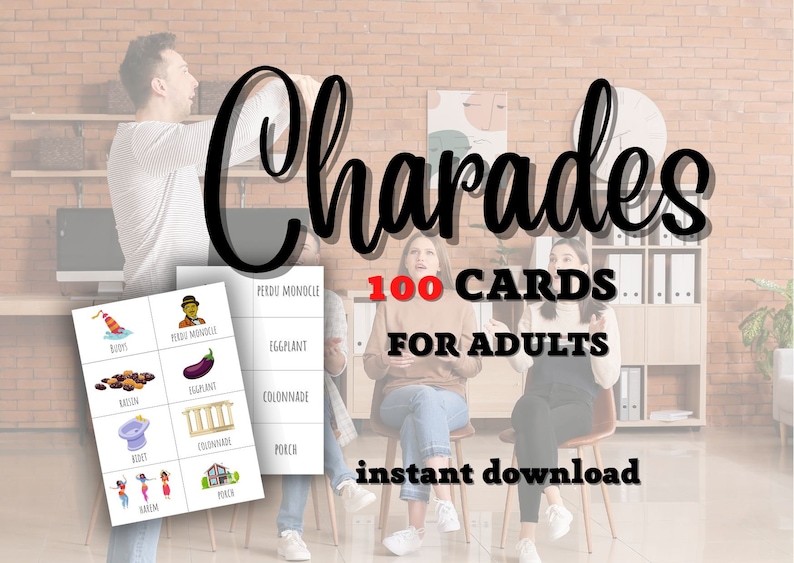 Charades, Party Games, Caharades Bundle - Etsy