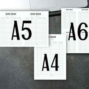 Income Tracker, Finance Tracker, Expense Tracker - Etsy