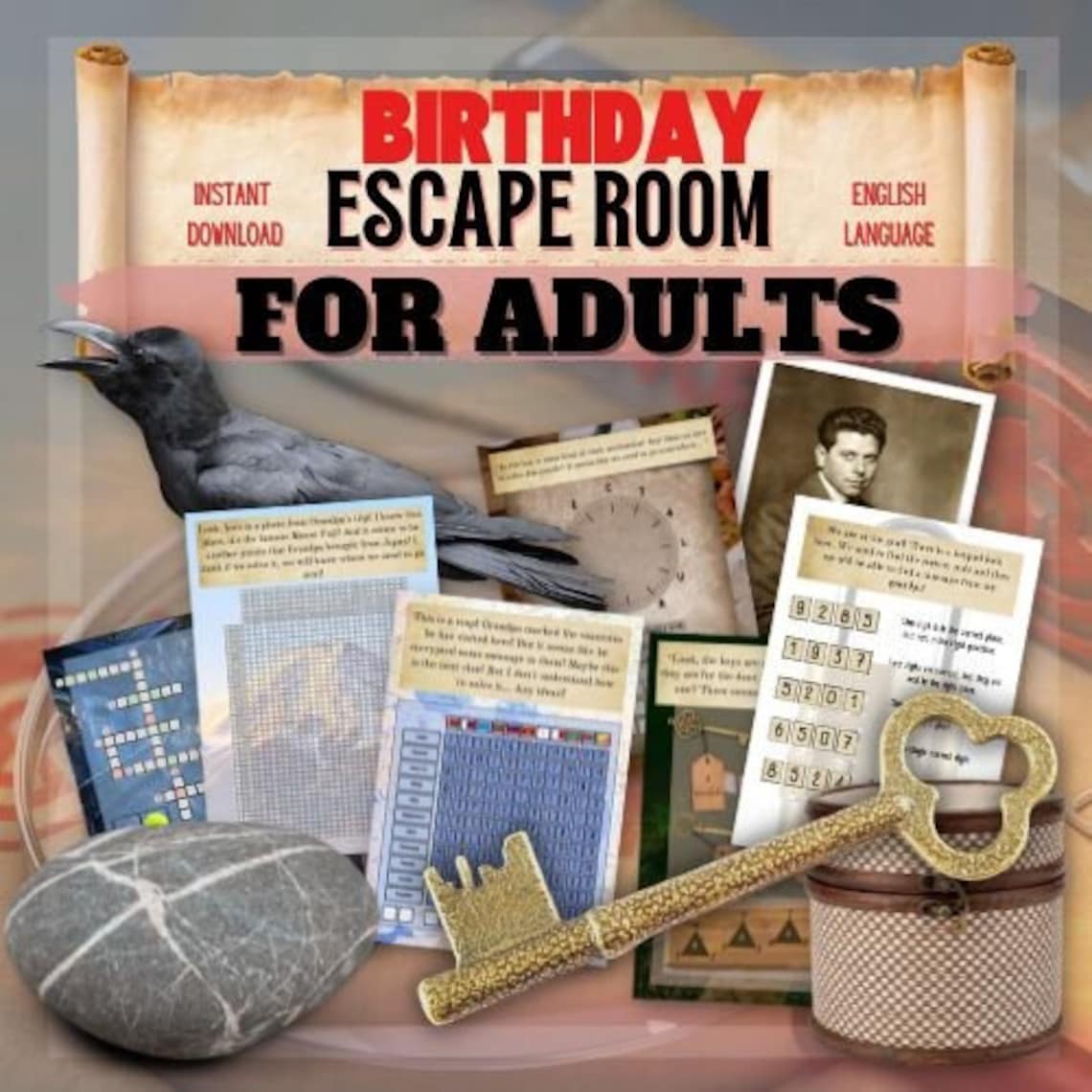 Escape Room Adults, Party Adults, Birthday Adults, Escape Room Kit ...
