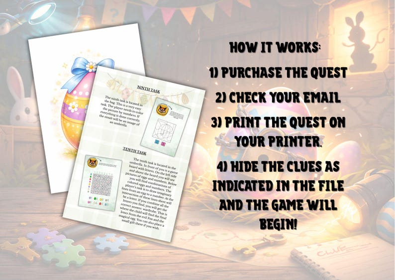 Easter Escape Room for Kids, Printable Easter Scavenger Hunt, Mission ...