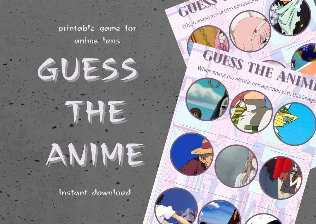 Guess Who Template Given Anime Game Room - Etsy