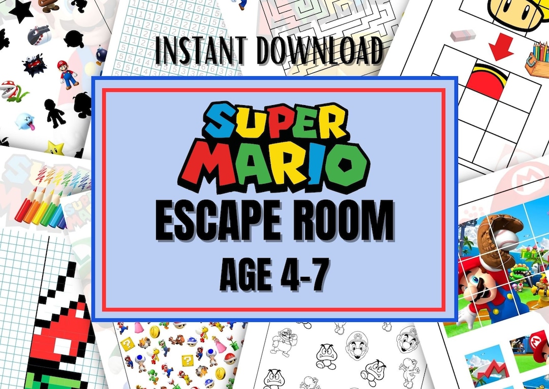 Super Mario, Escape Room, Super Mario Party, Mario Brothers - Etsy