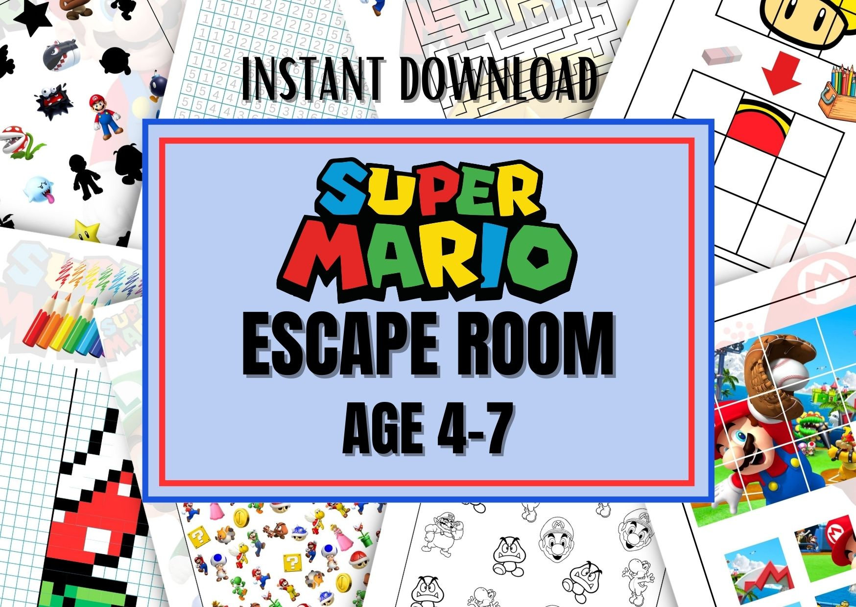 Super Mario, Escape Room, Super Mario Party, Mario Brothers - Etsy