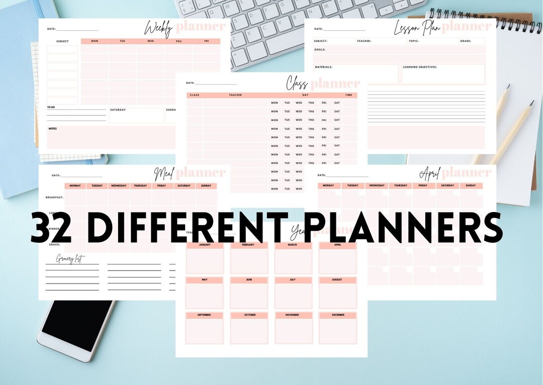 Printable Academic 2022 Planner or Student Planner or Teacher Planner ...