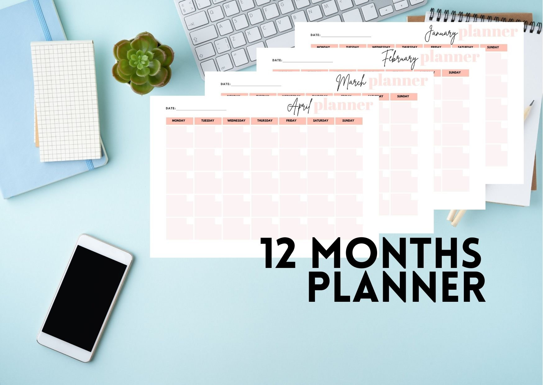 Printable Academic 2022 Planner or Student Planner or Teacher Planner ...