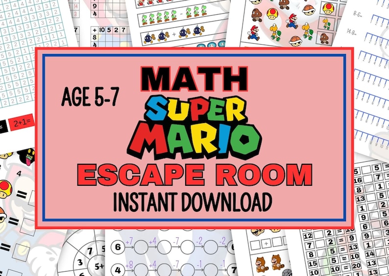 Matematica, Super Mario, Escape Room, Insegnante di matematica SVG ...