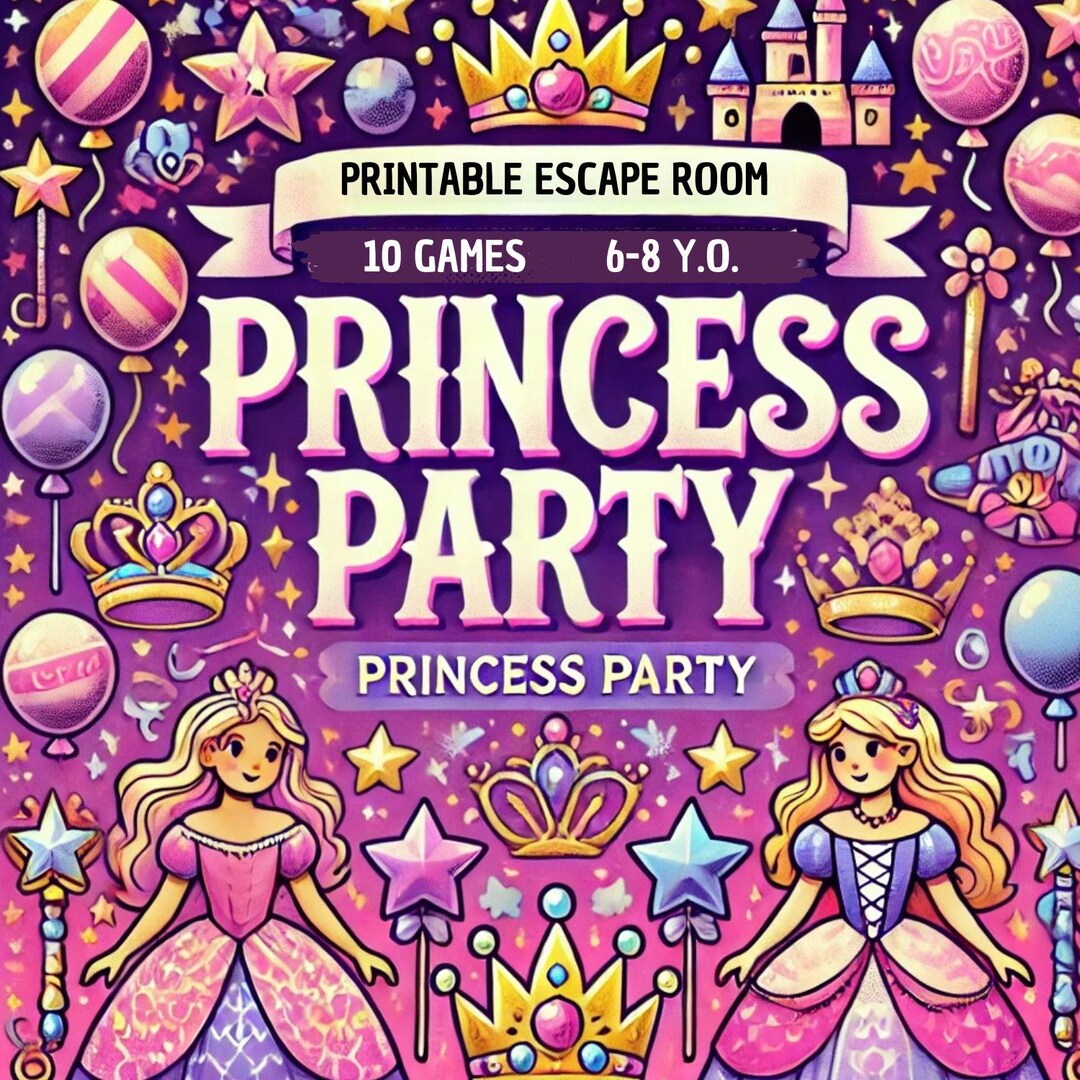 Princess Party, Escape Room, Birthday Girl, Birthday Girl Svg, Escape ...