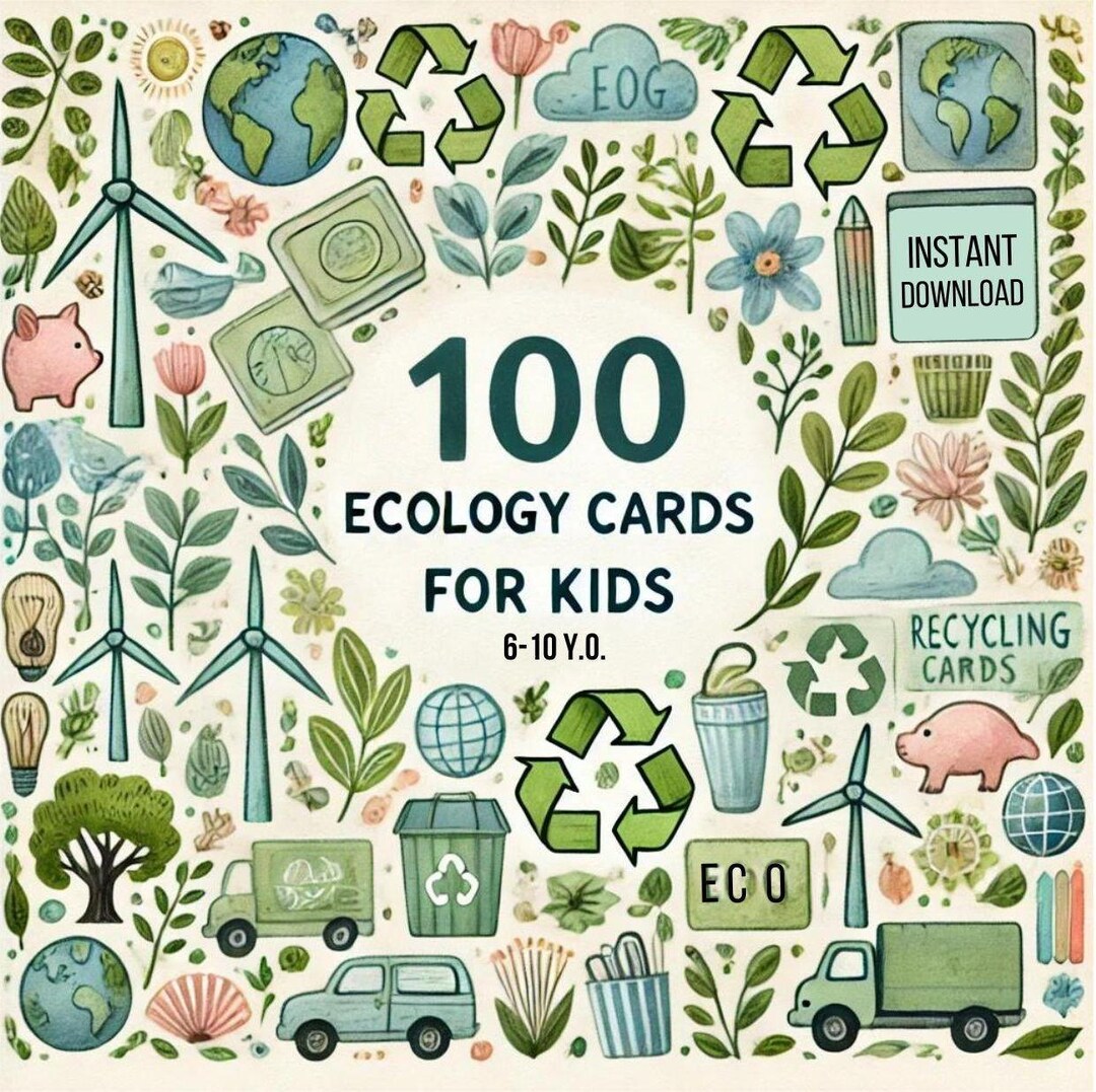 Ecology Cards, Nature Lover, Ecology Stickers, Kids - Etsy