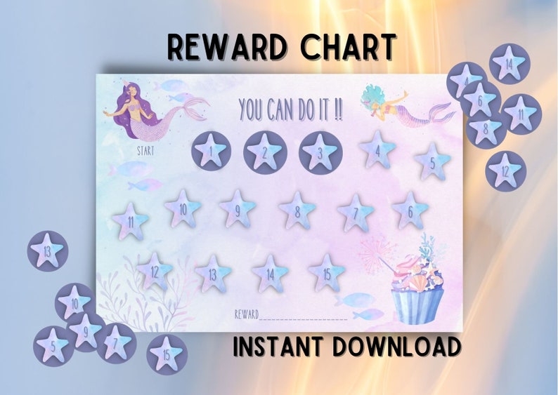Reward Chart, Reward Chart for Kids, Reward Chart for Girl, Preschool ...