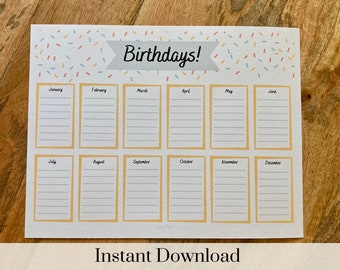Senior Birthday Calendar Girl Scouts Editable Printable PDF - Etsy