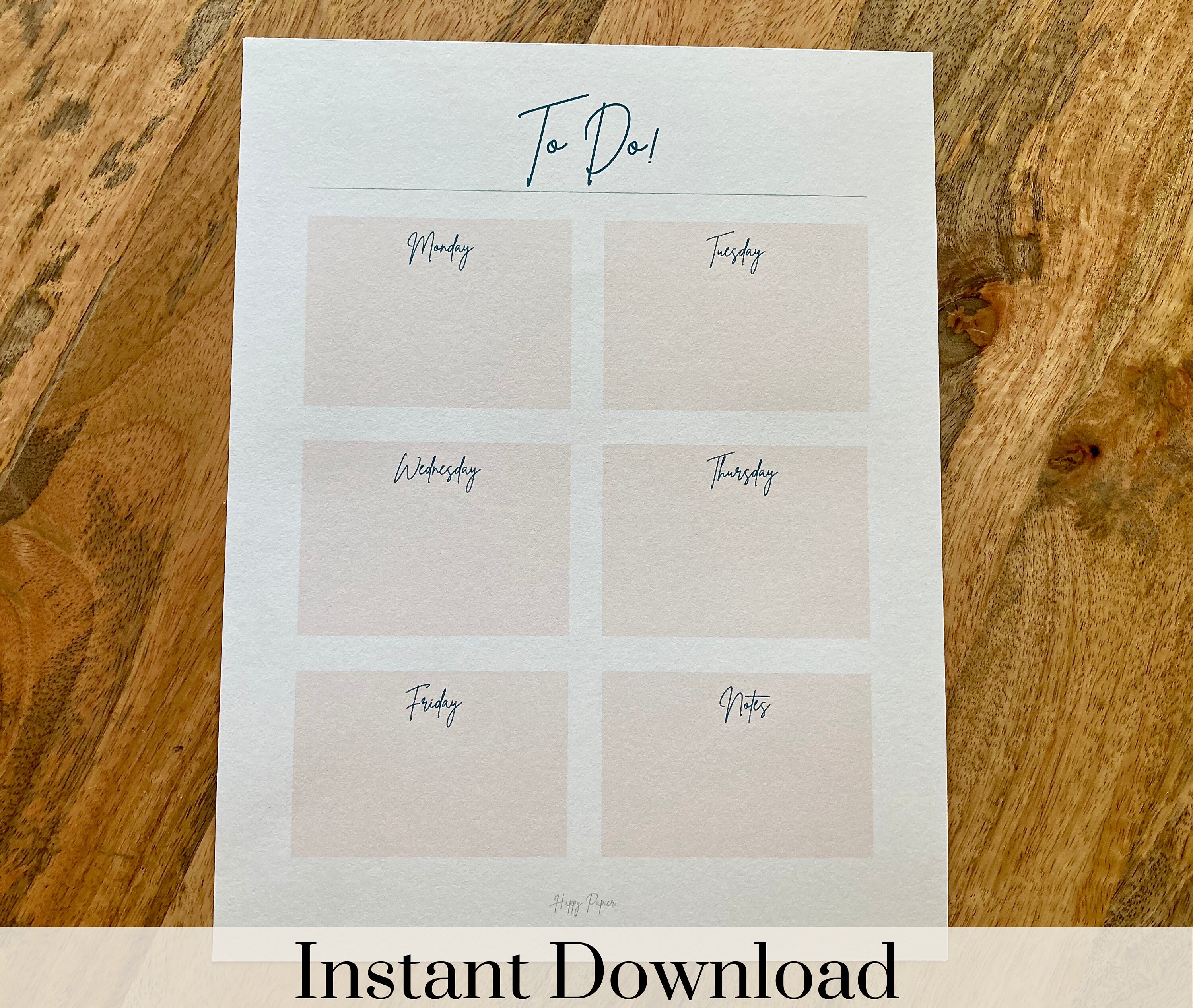 Printable Set of 3 to Do List Templates - Blush - Etsy