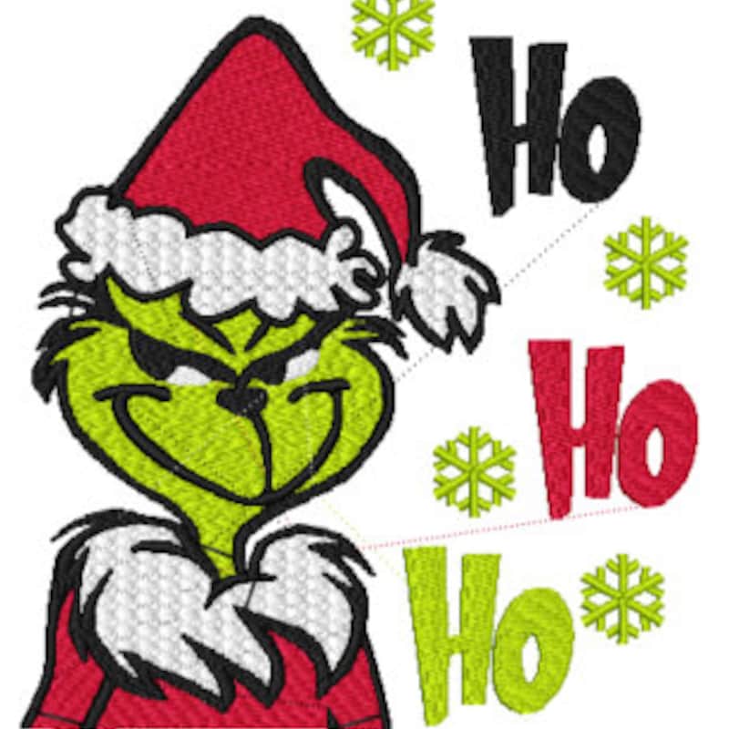 Grinch Embroidery Design - Etsy