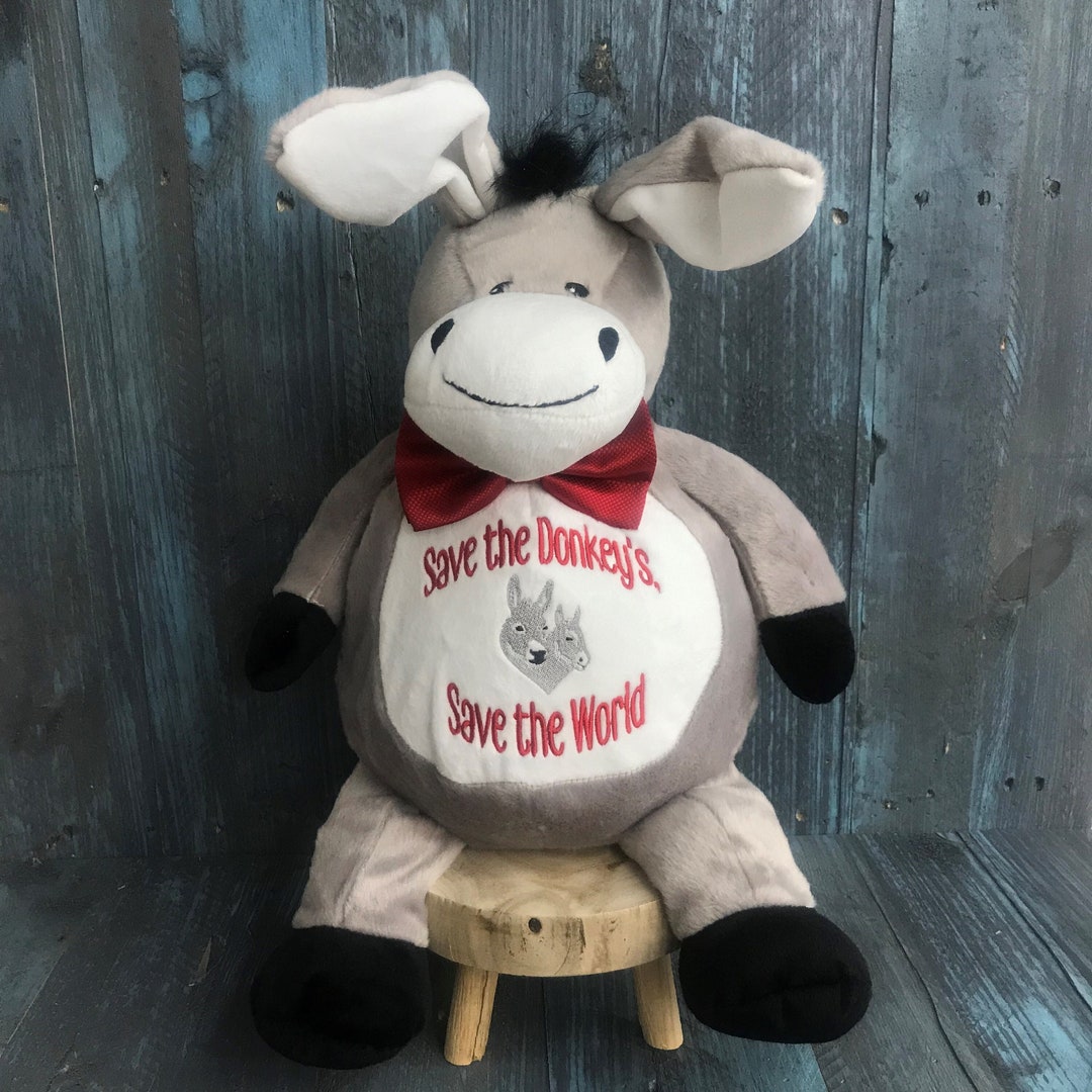 Donkey-personalized Embroidered Stuffed Plush Animal, Gift or Keepsake ...