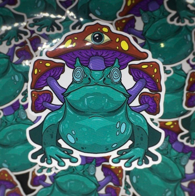 Trippy Shroom Toad Sticker - Etsy
