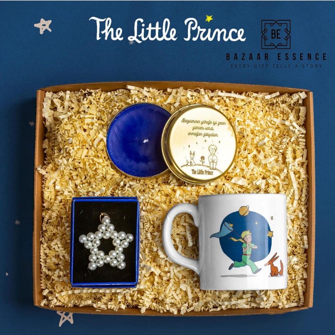 The Little Prince Gift Box Star Keychain, Candle & Ceramic Mug - Etsy