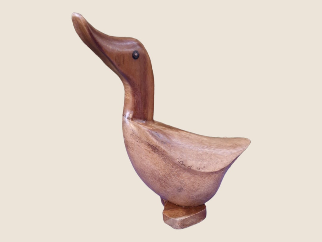Fair Trade Carved Wooden Duckling: Bali Decor - Etsy