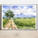 Spring Country Wall Art, Watercolor Landscape, Spring Print, Spring ...