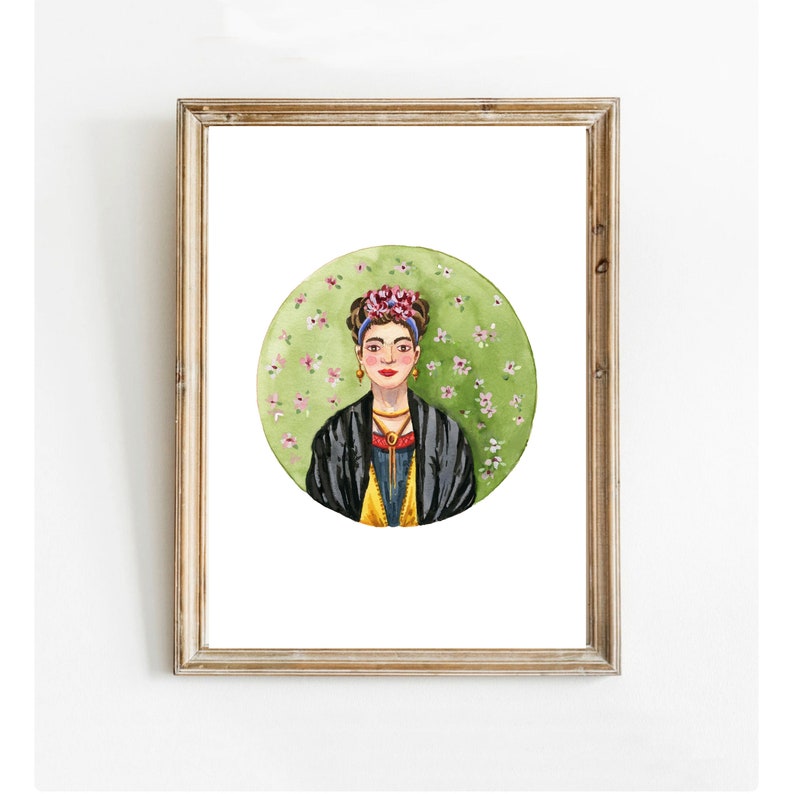 Frida Kahlo Watercolor Print, Frida Kahlo Illustration, Frida Kahlo ...