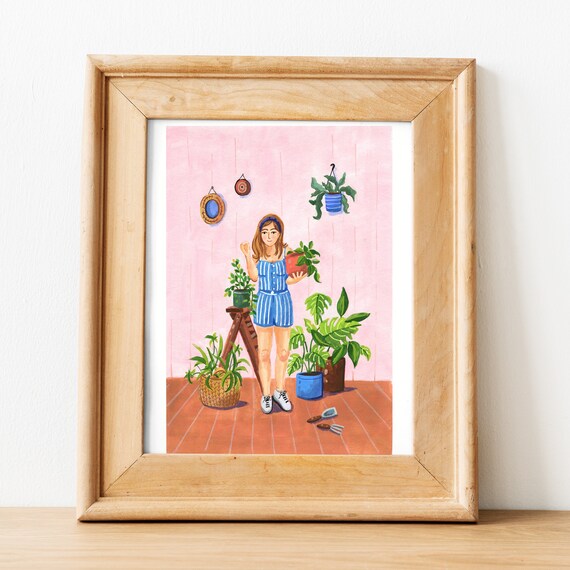 Plant Lady Printable Art Plant Lover Art Plants Print Gift - Etsy