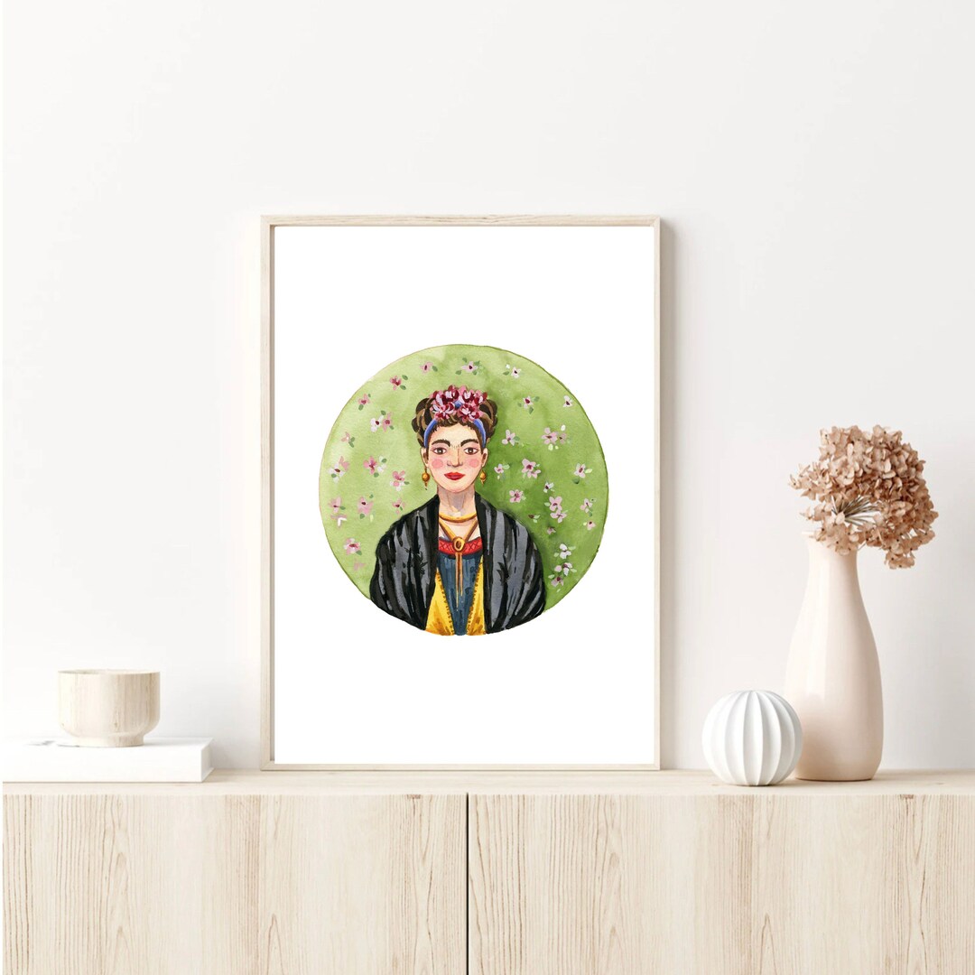 Frida Kahlo Watercolor Print, Frida Kahlo Illustration, Frida Kahlo ...