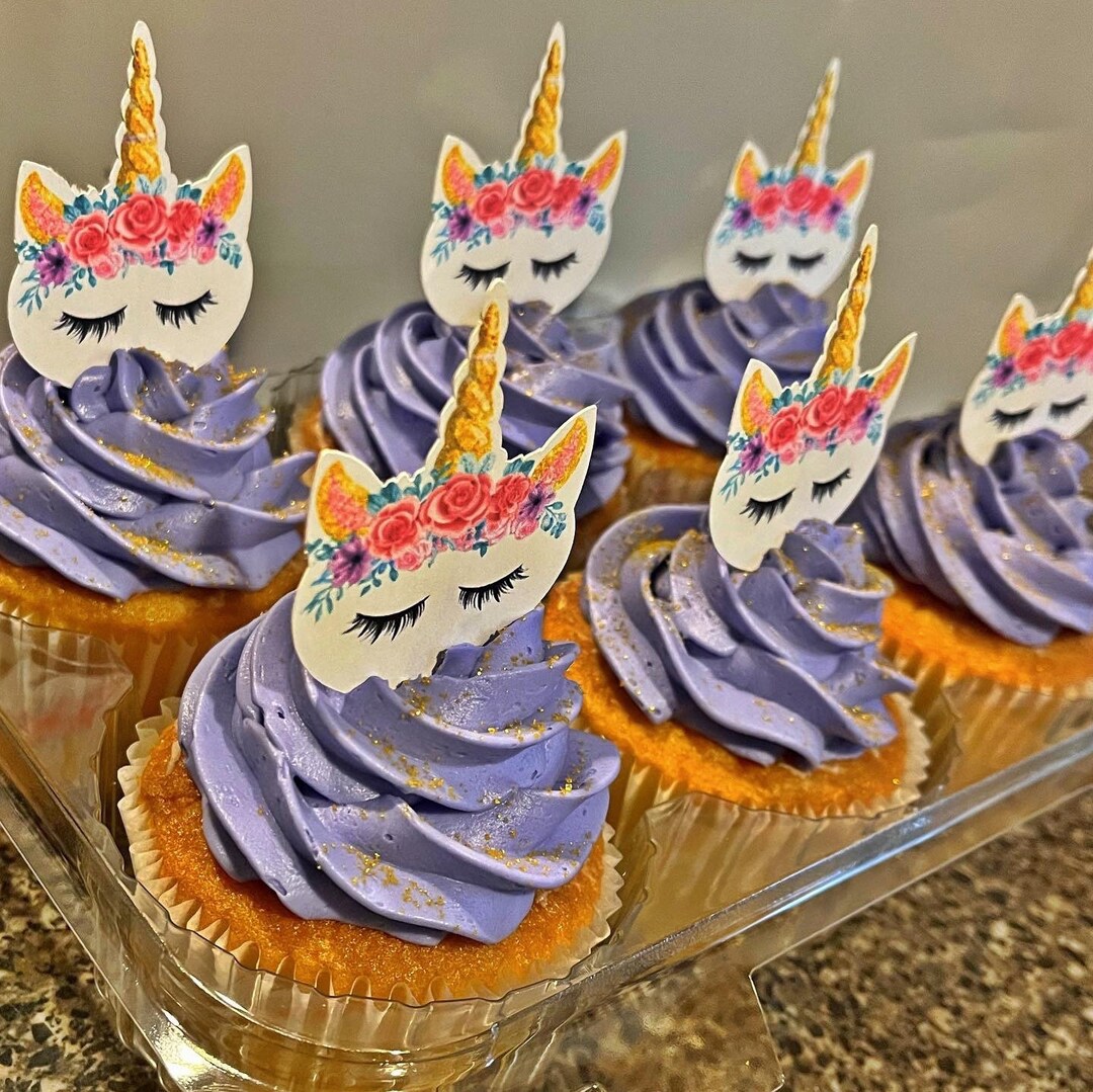 Unicorn Cupcake Toppers - Etsy