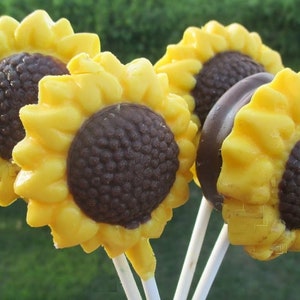 Sunflower Chocolate Candy Lollipop - Etsy