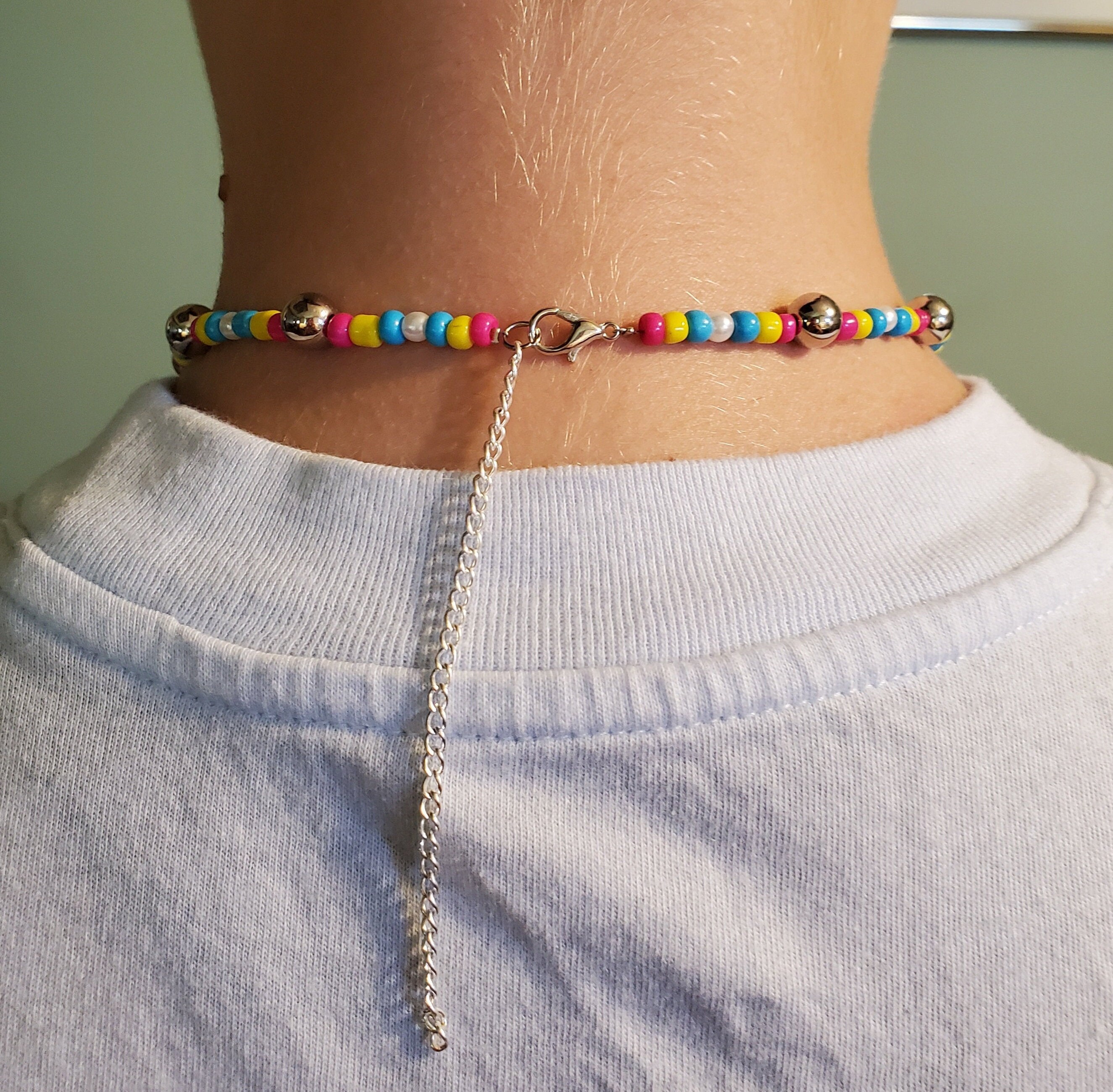 Beaded Pride Choker adjustable pride inspired necklace | Etsy