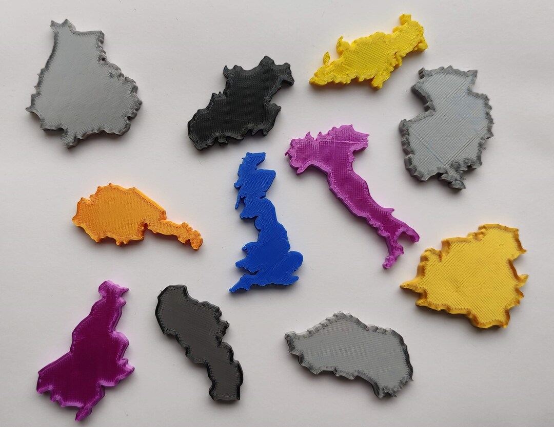 European Countries 3d Printed as Fridge Magnets. A Great Present for ...