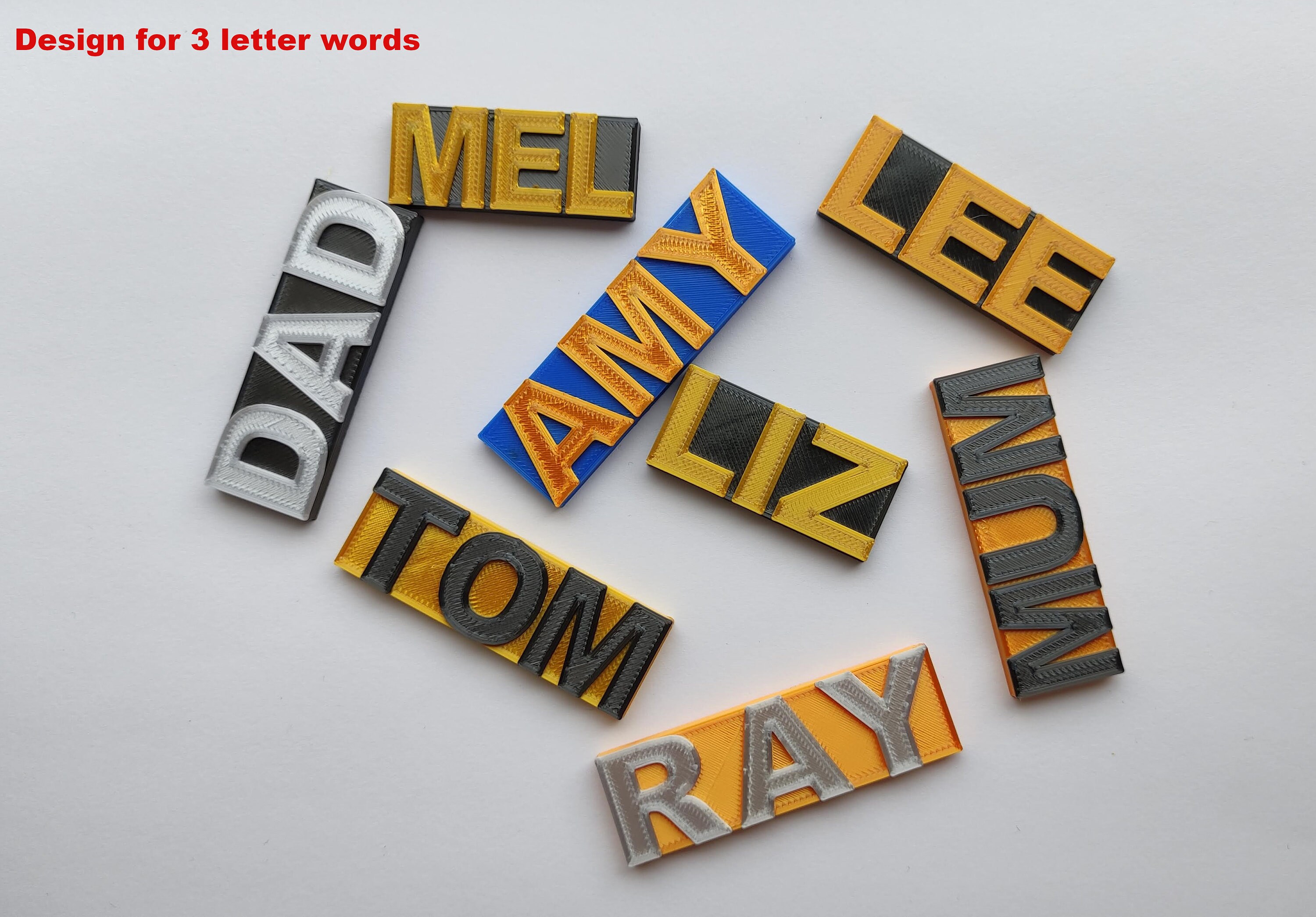 Personalised Names as Fridge Magnet - 3d Printed. A Great Present for ...