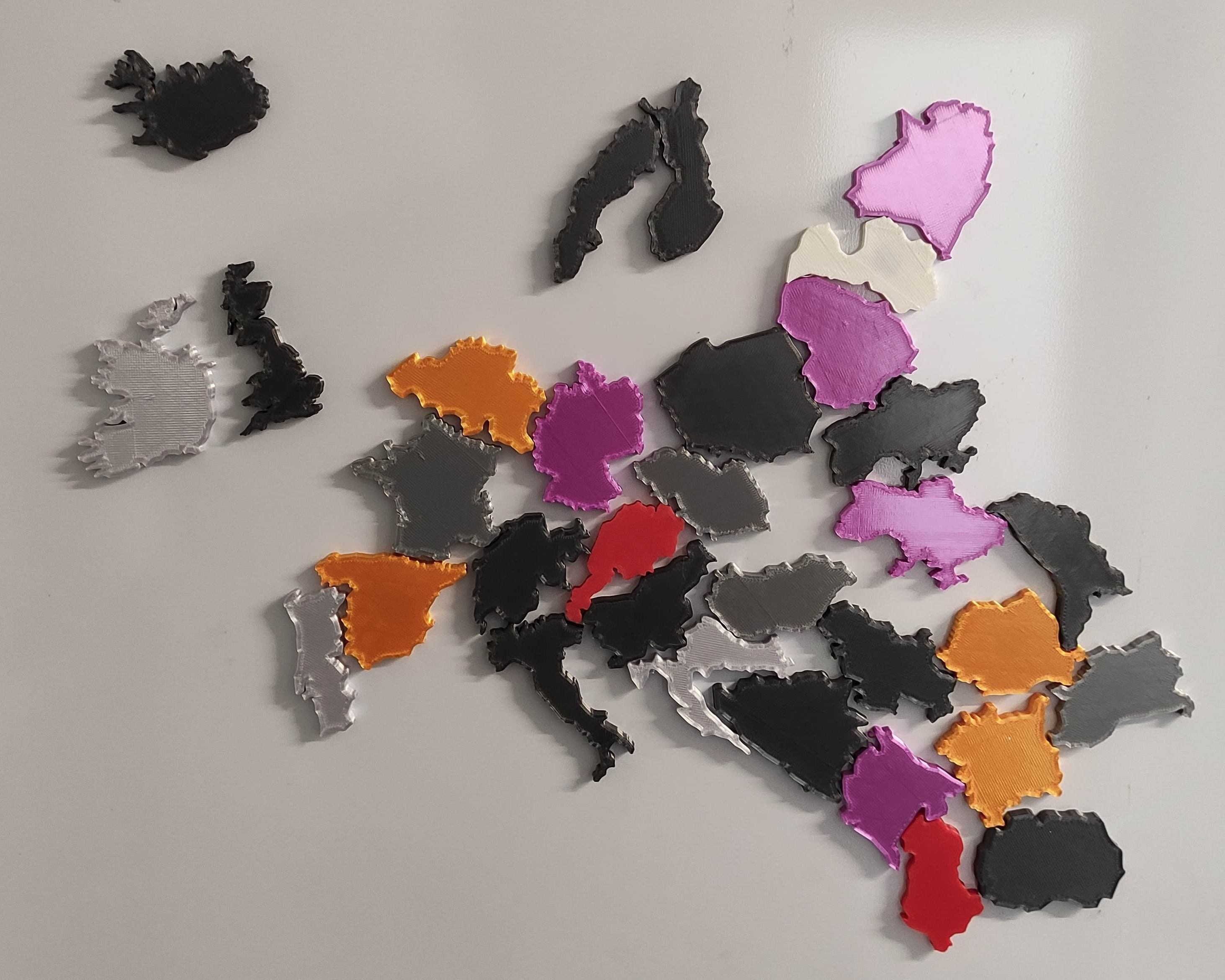 European Countries 3d Printed as Fridge Magnets. A Great - Etsy UK
