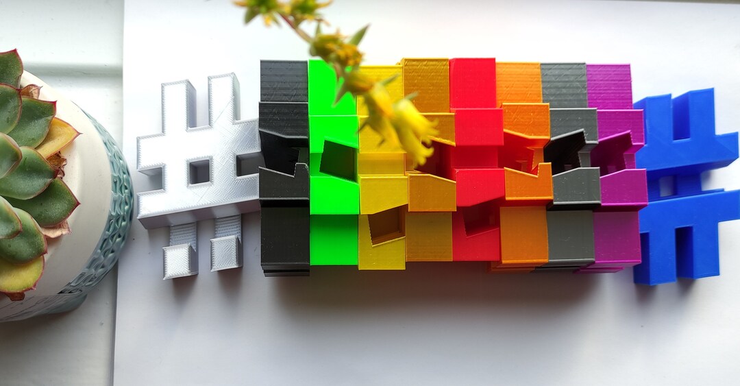 Hash Phone Stand/holder Useful as Desk Tidy or Ornament 3d - Etsy