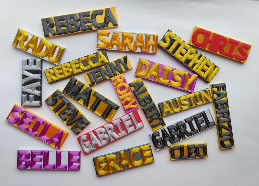 Personalised Names as Fridge Magnet - 3d Printed. A Great Present for ...