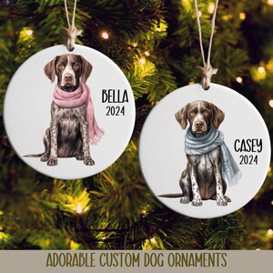 Custom German Shorthaired Pointer Christmas Ornament Personalized Dog ...