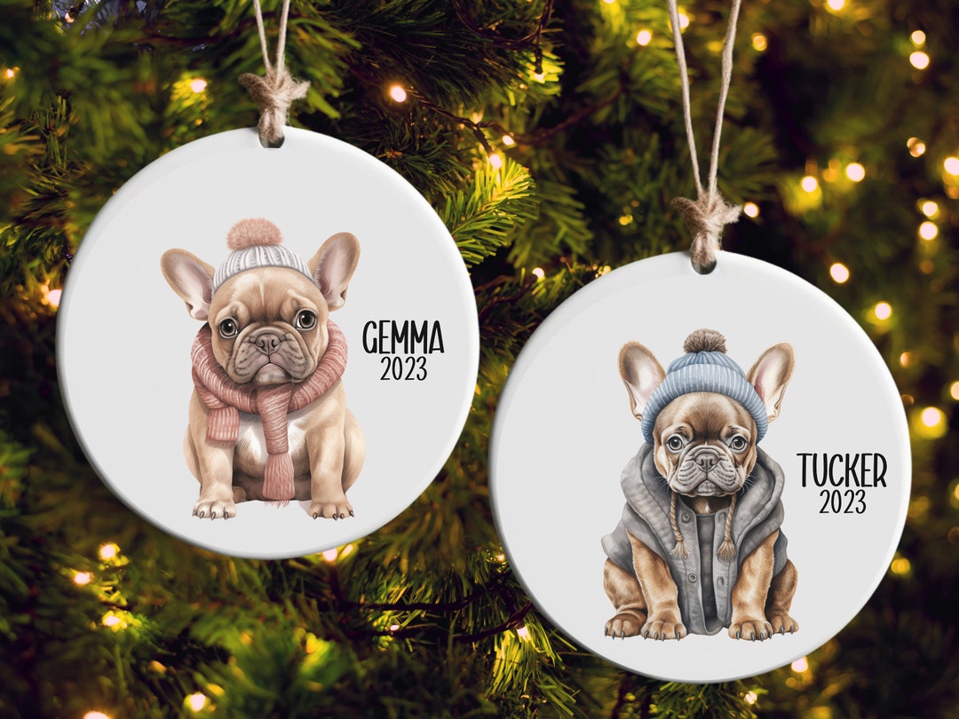 Custom French Bulldog Christmas Ornament Personalized Dog Breed ...