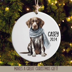 Custom German Shorthaired Pointer Christmas Ornament Personalized Dog ...
