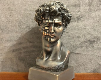 Large David Sculpture Statue, David Bust Statue, Pop Art Sculpture ...