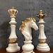 Large Chess Set of 3 Sculpture, Chess Figurine Decor Statue, Large ...