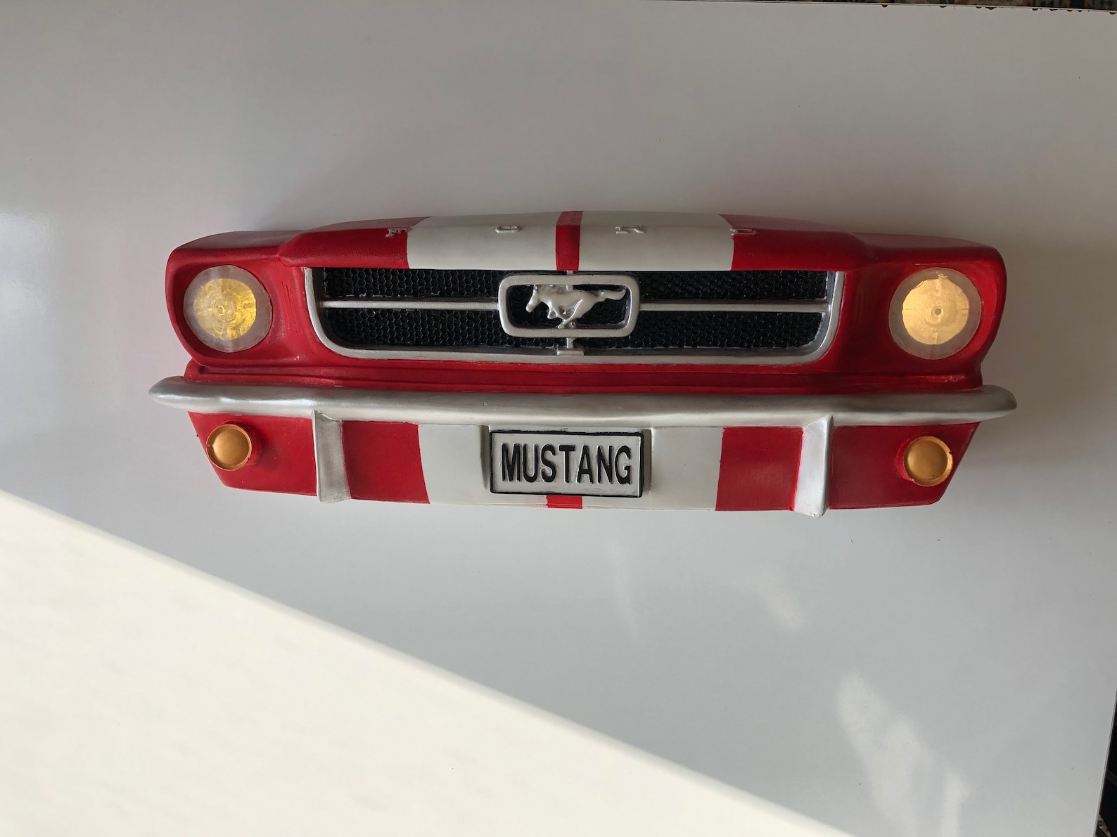 Ford Mustang Wall Sculpture, Mustang Wall Statue, Antique Decor ...