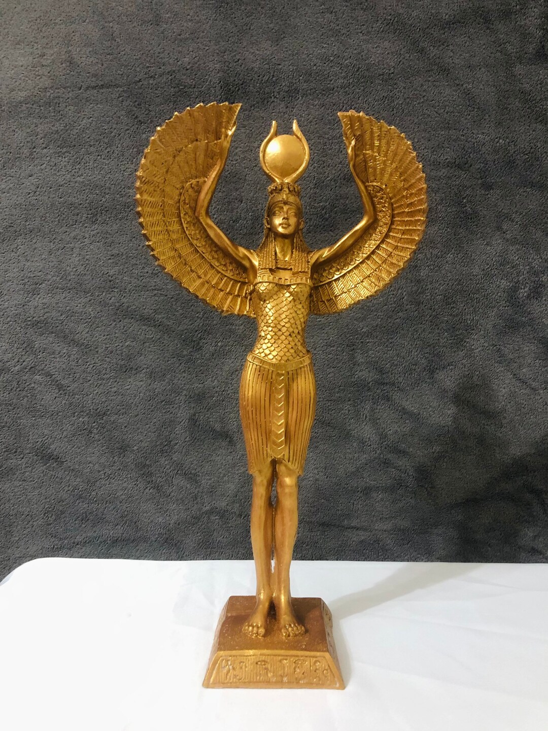 Egyptian Goddess Isis Statue, Isis Open Wings Statue, Isis Sculpture ...