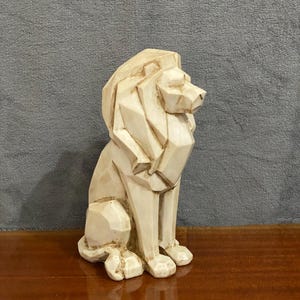 Cubic Lion Statue, Geometric Lion Sculpture, Lion Sculpture, Large ...