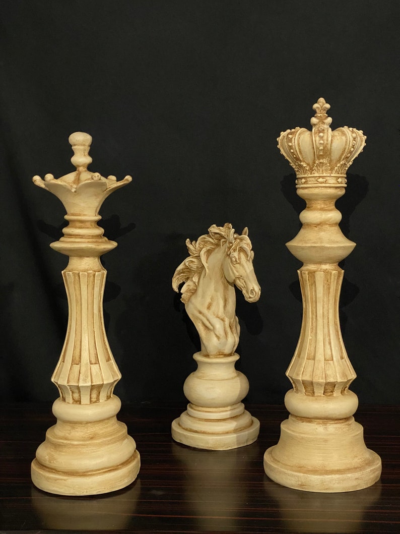 Large Chess Statue Chess Figurine Decor Statue Large Chess - Etsy